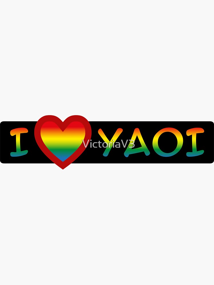 "i love yaoi (v.2)" Sticker by VictoriaV3 | Redbubble