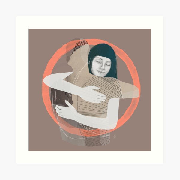 "Cosmic Hug" Art Print by Otemplebleu | Redbubble