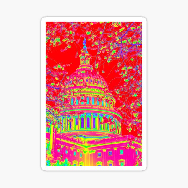 "Thermal Capitol Building" Sticker by BrodyMaddox | Redbubble