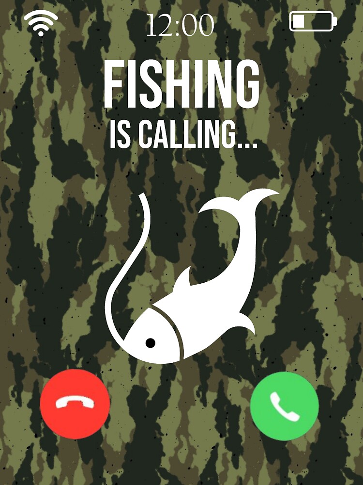 "Fishing is calling" T-shirt for Sale by Dominikszil | Redbubble ...