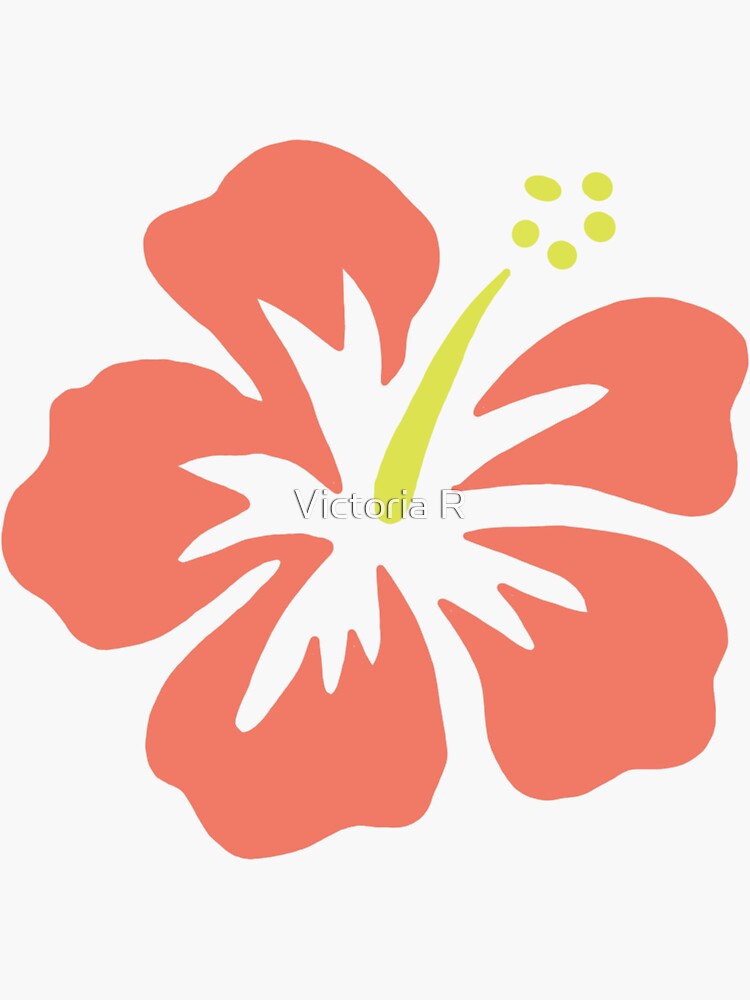 "Hawaiian Flower" Sticker for Sale by Victoria R | Redbubble