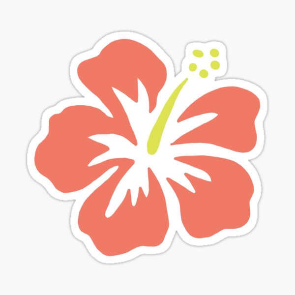 "Hawaiian Flower" Sticker for Sale by Victoria R | Redbubble