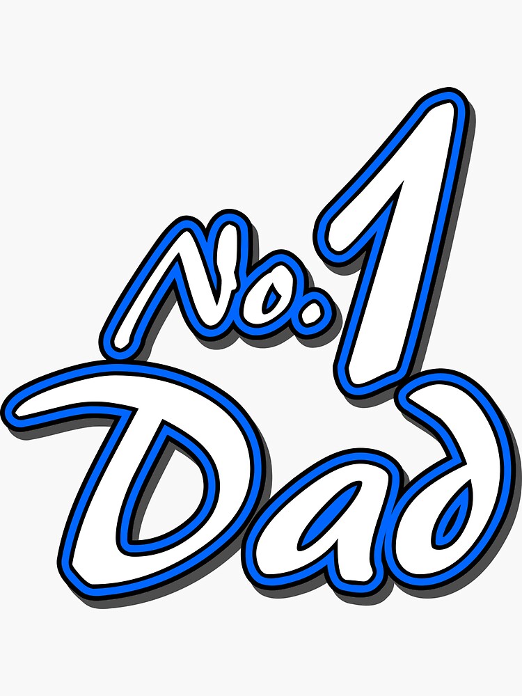 "No. 1 Dad" Sticker by KaidenNKona | Redbubble