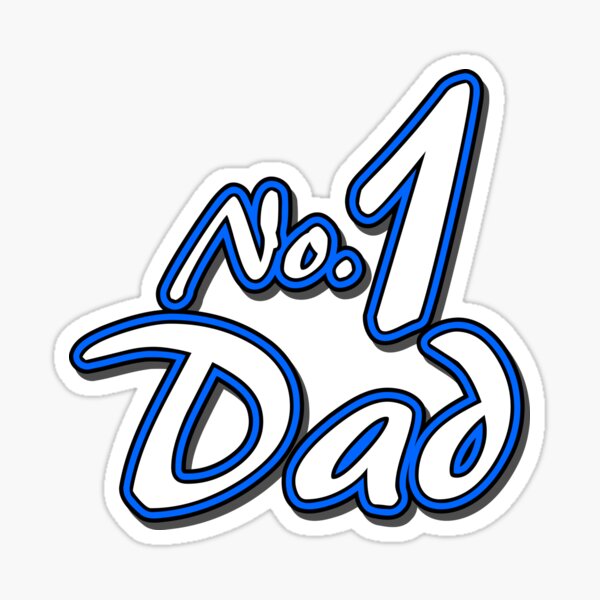 "No. 1 Dad" Sticker by KaidenNKona | Redbubble