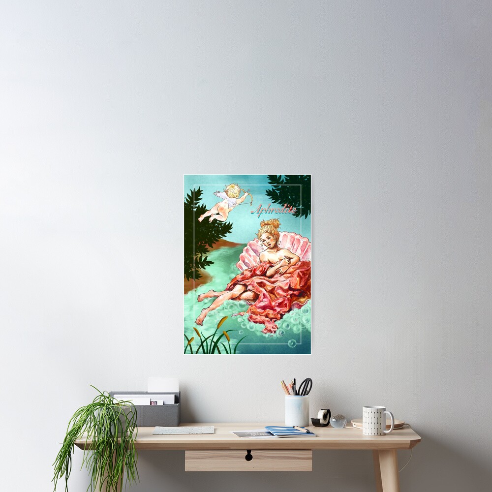 "Greek gods series - Aphrodite on shell" Poster for Sale by ...