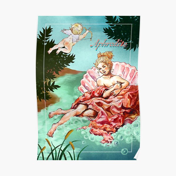 "Greek gods series - Aphrodite on shell" Poster for Sale by ...