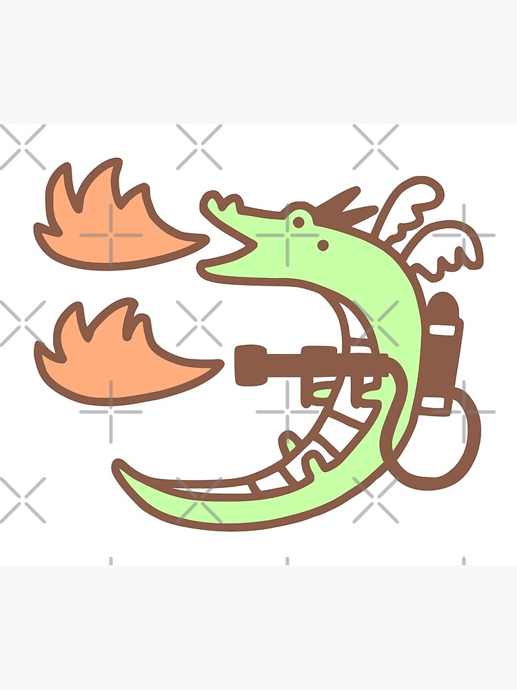 "Dragon With A Flamethrower" Art Print for Sale by obinsun | Redbubble