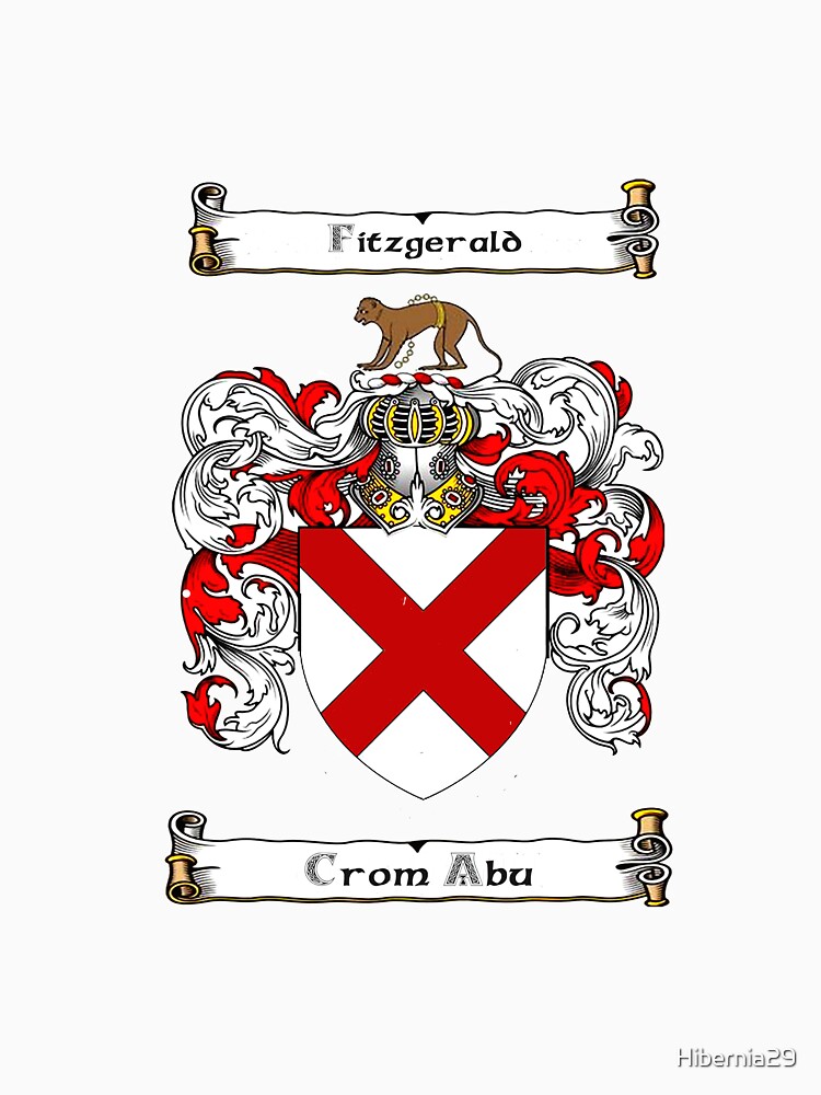"Fitzgerald Family Crest and Motto" T-shirt for Sale by Hibernia29 ...