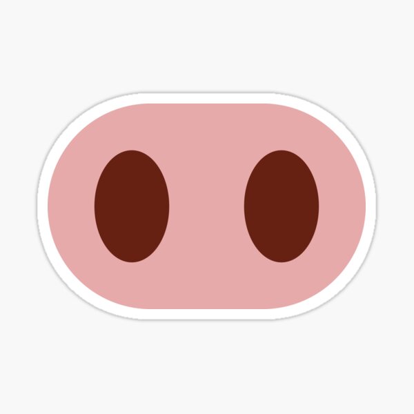 "Only a pignose" Sticker by SpacePiranja | Redbubble