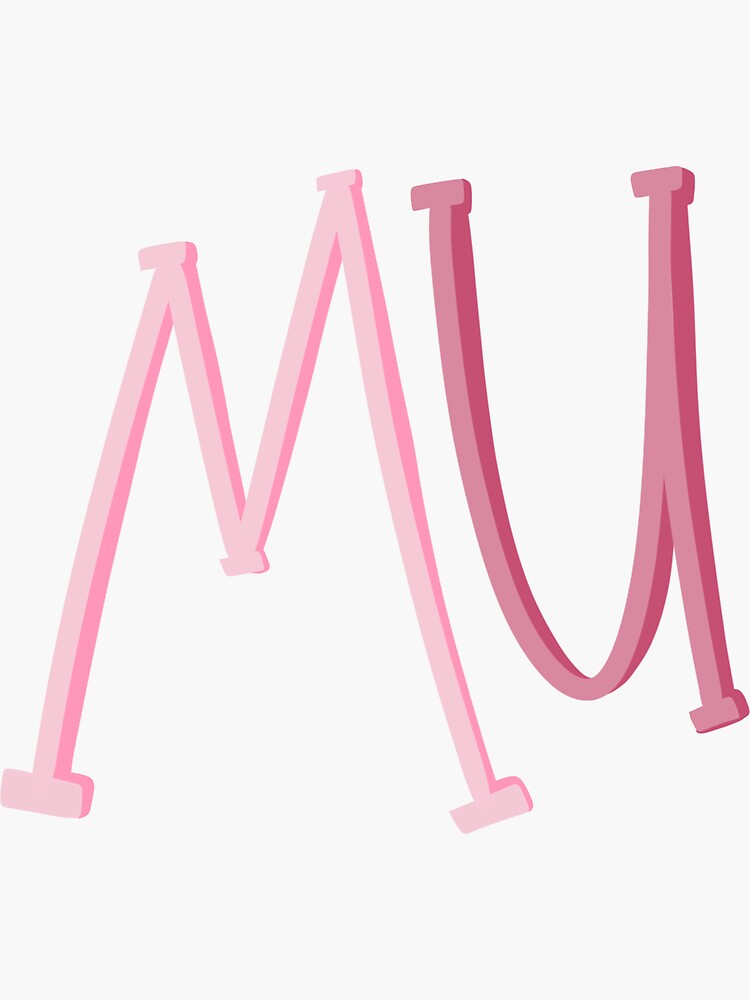 "Mu Greek letter" Sticker for Sale by juliawil1600 | Redbubble