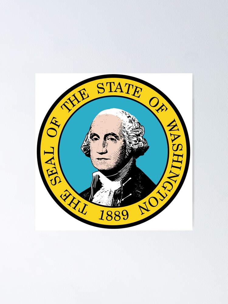"The Seal of the State of Washington 1889" Poster for Sale by ...
