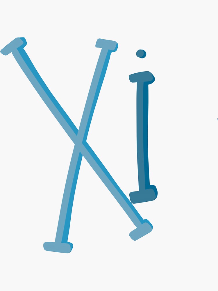 "Xi Greek letter" Sticker for Sale by juliawil1600 | Redbubble