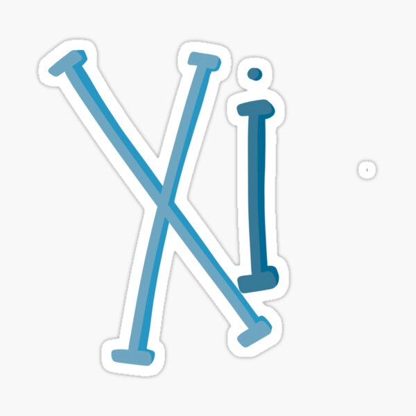 "Xi Greek letter" Sticker for Sale by juliawil1600 | Redbubble