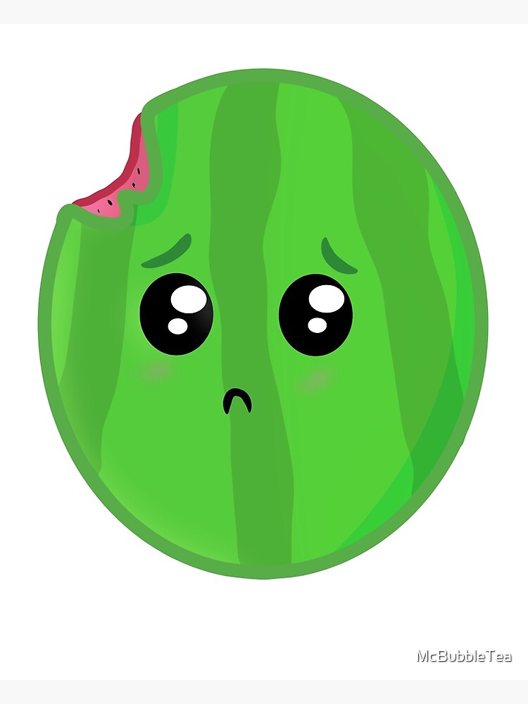 "Sad Watermelon" Poster by McBubbleTea | Redbubble