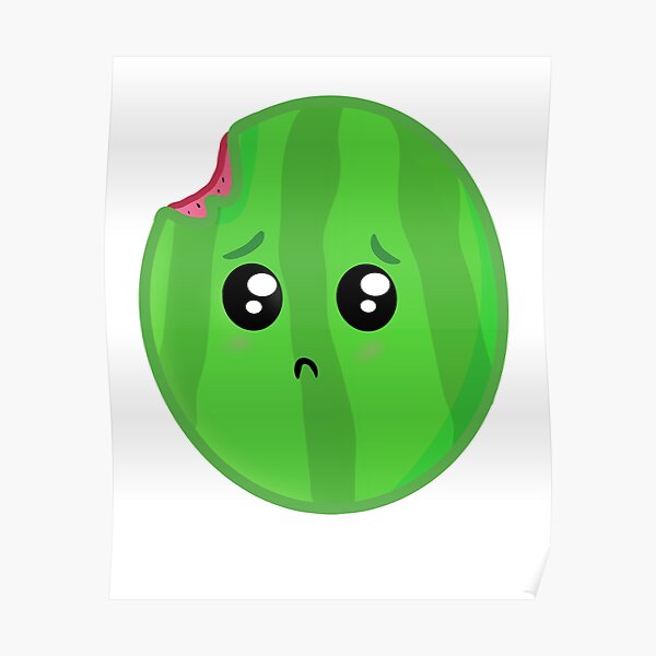 "Sad Watermelon" Poster by McBubbleTea | Redbubble
