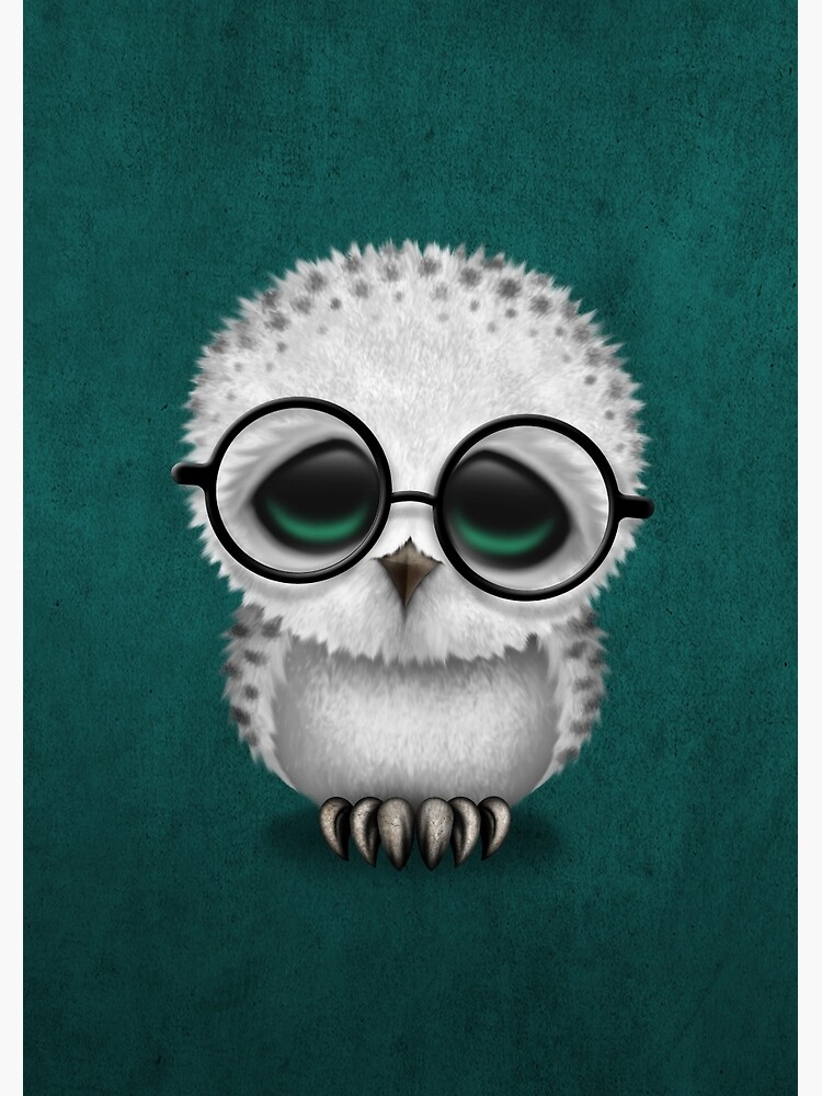 Cuaderno de espiral «Lindo bebé búho nival con gafas azul turquesa» de ...