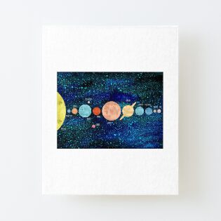 "Solar System, watercolor Solar System, Astronomy Print, Planets art ...