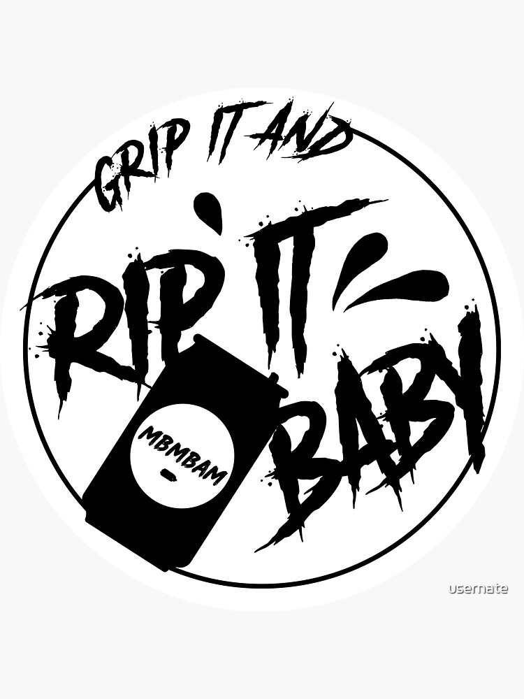 "Grip It and Rip It (Black Logo)" Sticker for Sale by usernate | Redbubble