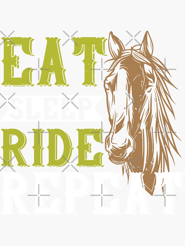 "Eat, Sleep, Ride, Repeat Gear" Sticker by rbctees | Redbubble
