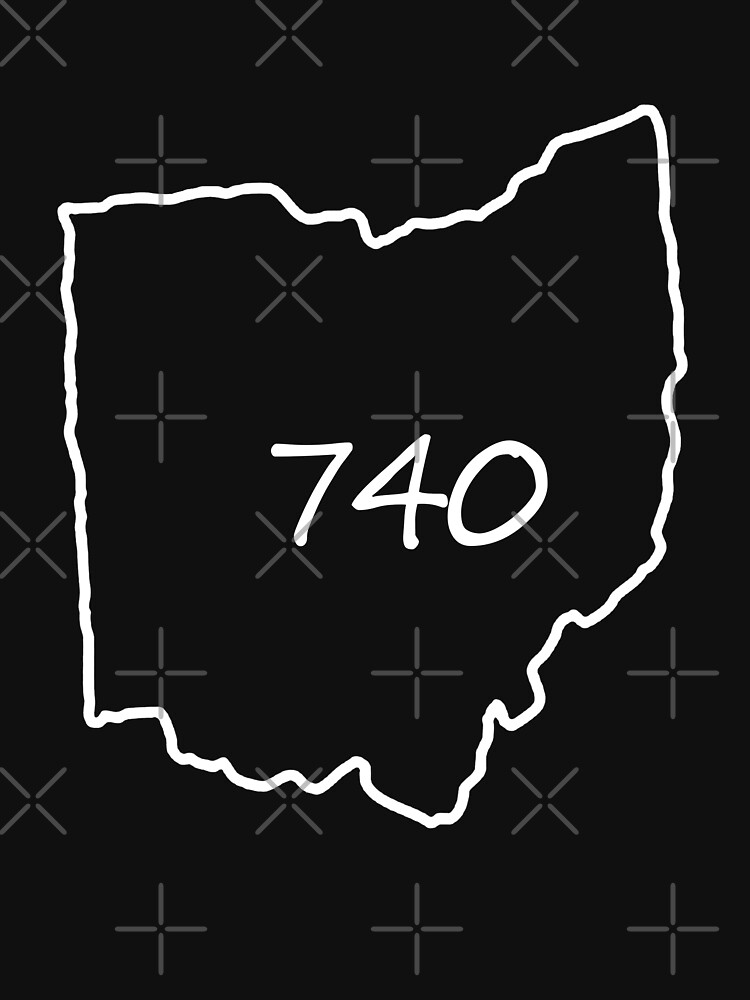 " 740 area code Ohio Columbus" T-shirt for Sale by farock | Redbubble ...