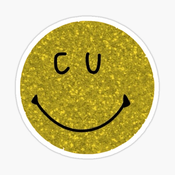 "CU Smiley " Sticker for Sale by dan-iz | Redbubble