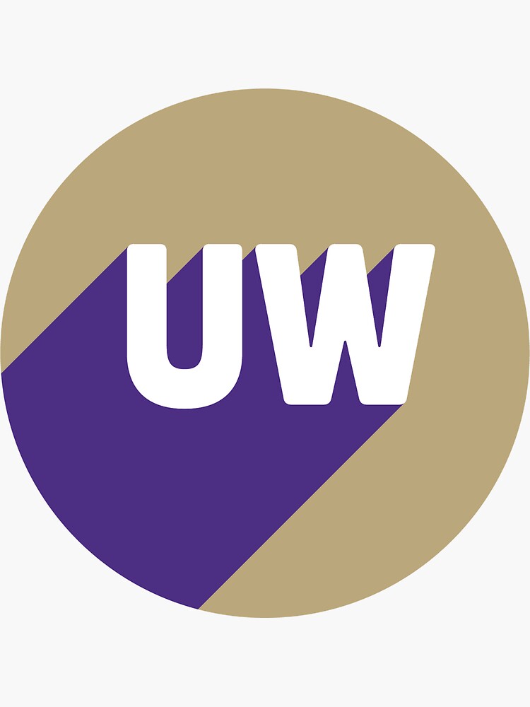 "UW" Sticker for Sale by Lexanna | Redbubble