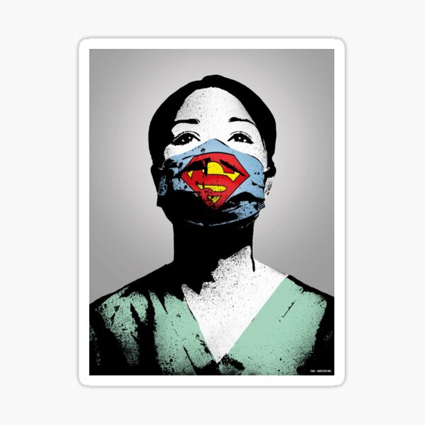 "NURES SUPER MEDI" Sticker for Sale by Bugeyedart | Redbubble