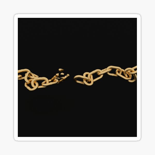 "Broken Chain" Sticker by khupaar | Redbubble