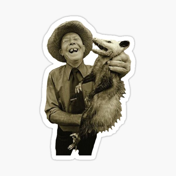 "Old man and opossum" Sticker for Sale by Bl10728 | Redbubble