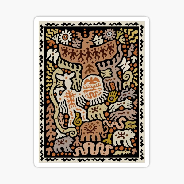 "Shaman Hunting Ritual" Sticker by Esprit-Mystique | Redbubble