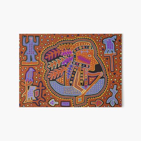 "Kuna Indian in Canoe - Rust" Art Board Print by Esprit-Mystique ...