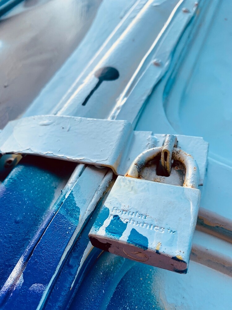 "Spray Paint Rusty Lock" Poster for Sale by M-Washington | Redbubble