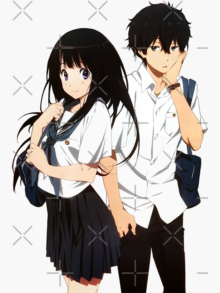 "Hyouka - Eru Chitanda & Houtarou Oreki " Sticker by CookieStyle ...