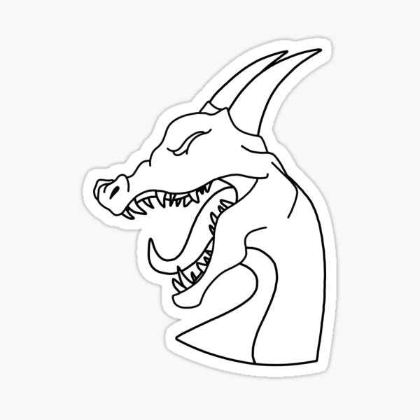 "Black and White Dragon" Sticker by SimplyKay | Redbubble