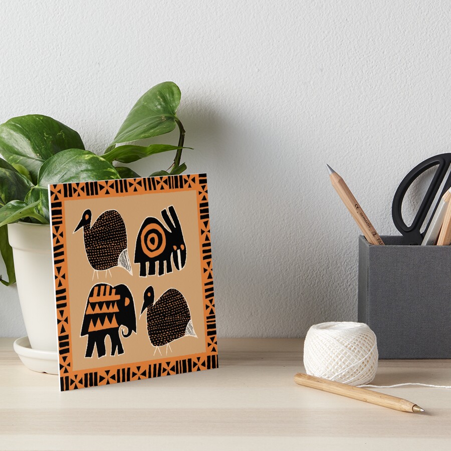 "African Safari Animals" Art Board Print for Sale by Esprit-Mystique ...