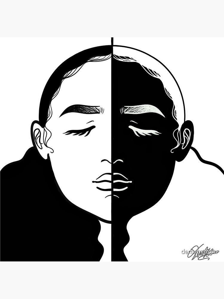 "inverse face" Sticker for Sale by demetrazym | Redbubble