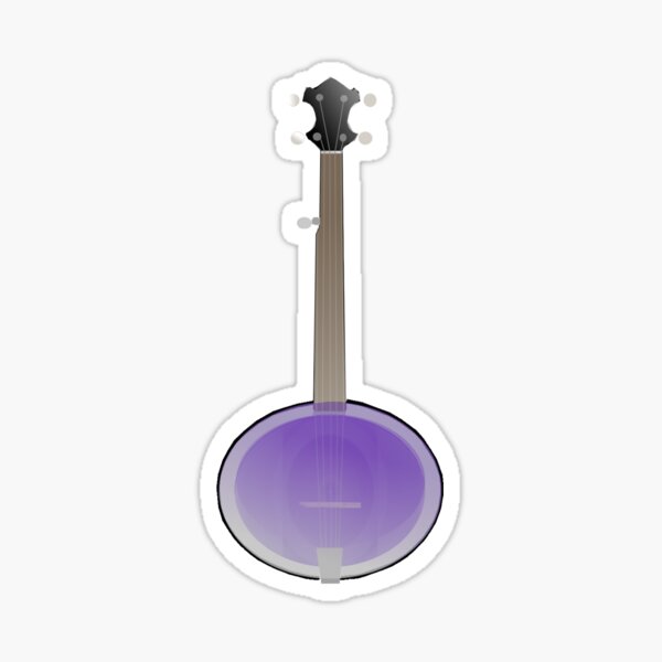 " Five String Banjo - Purple" Sticker by Slydell1 | Redbubble