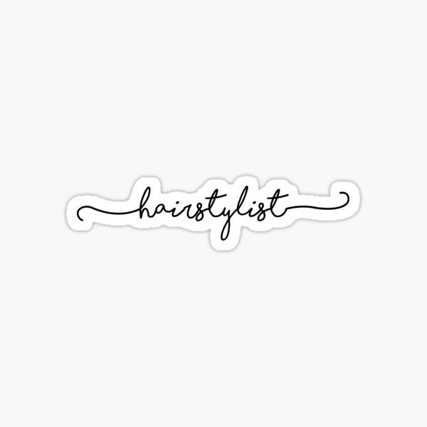 " Hair stylist Elegant Cursive Letter" Sticker for Sale by Tetete ...