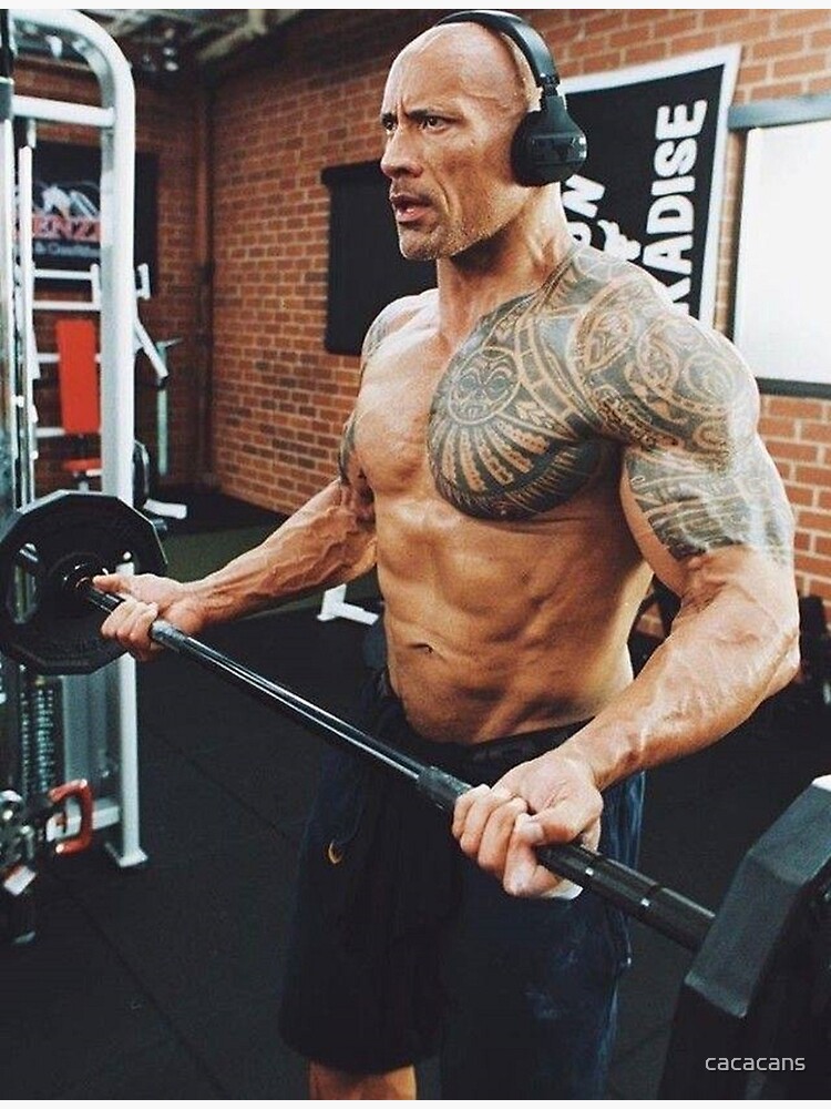 Dwayne the rock johnson gym Premium Matte Vertical Poster sold by ...