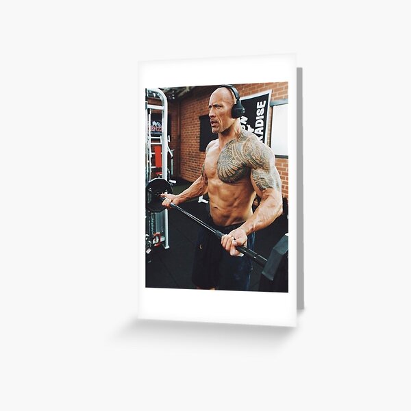 "dwayne the rock johnson gym" Greeting Card for Sale by cacacans ...