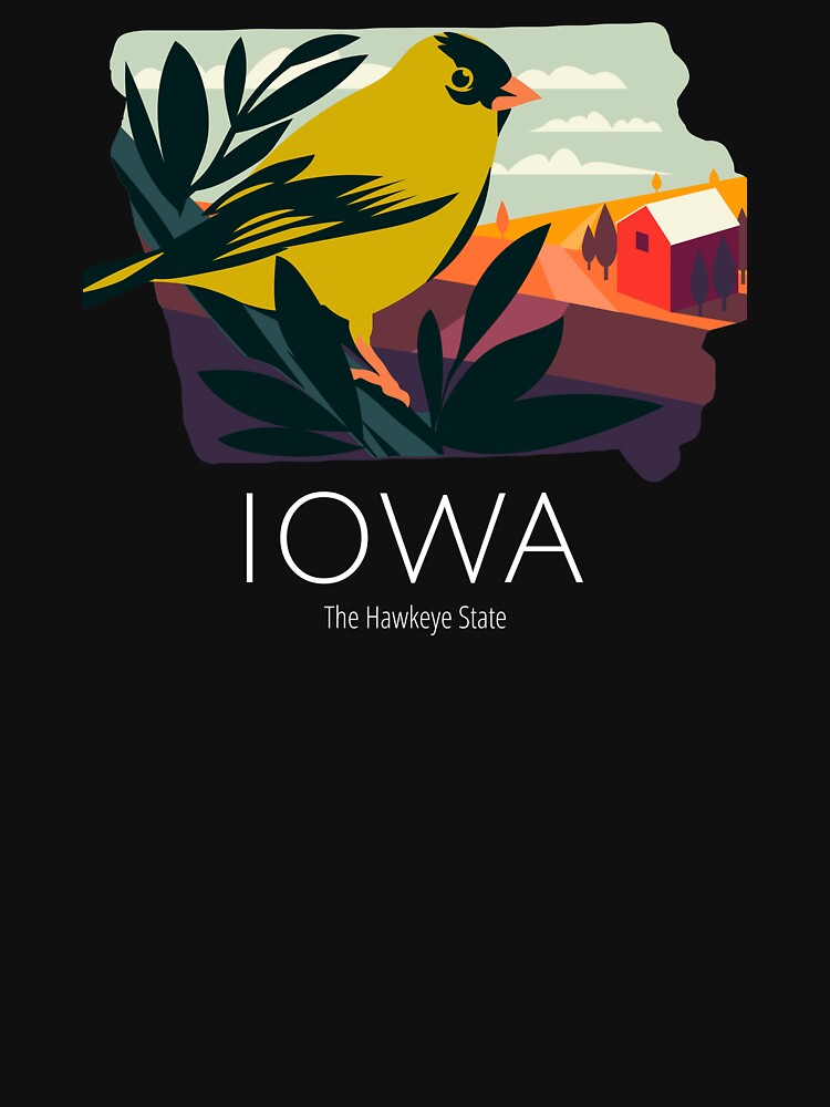 "Iowa Proud State Motto The Hawkeye State product" Lightweight ...
