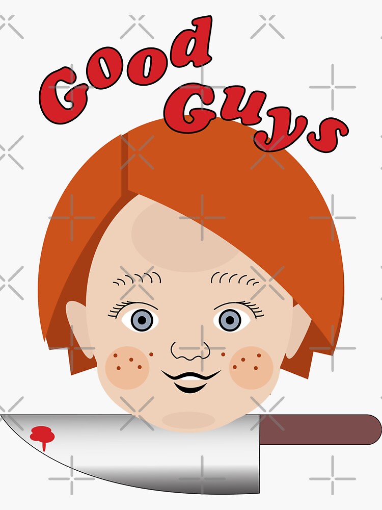 "Good Guy Doll Chucky with Knife" Sticker for Sale by DesigningLife ...