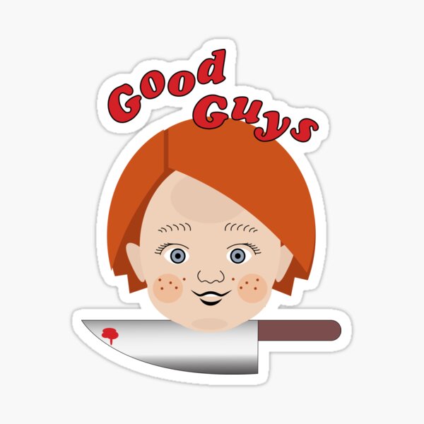 "Good Guy Doll Chucky with Knife" Sticker for Sale by DesigningLife ...
