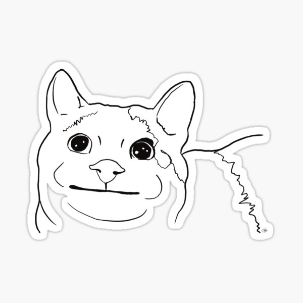 "Polite Cat Meme" Sticker for Sale by MaddysArts | Redbubble