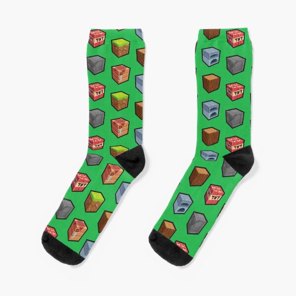 Tnt Minecraft Socks | Redbubble