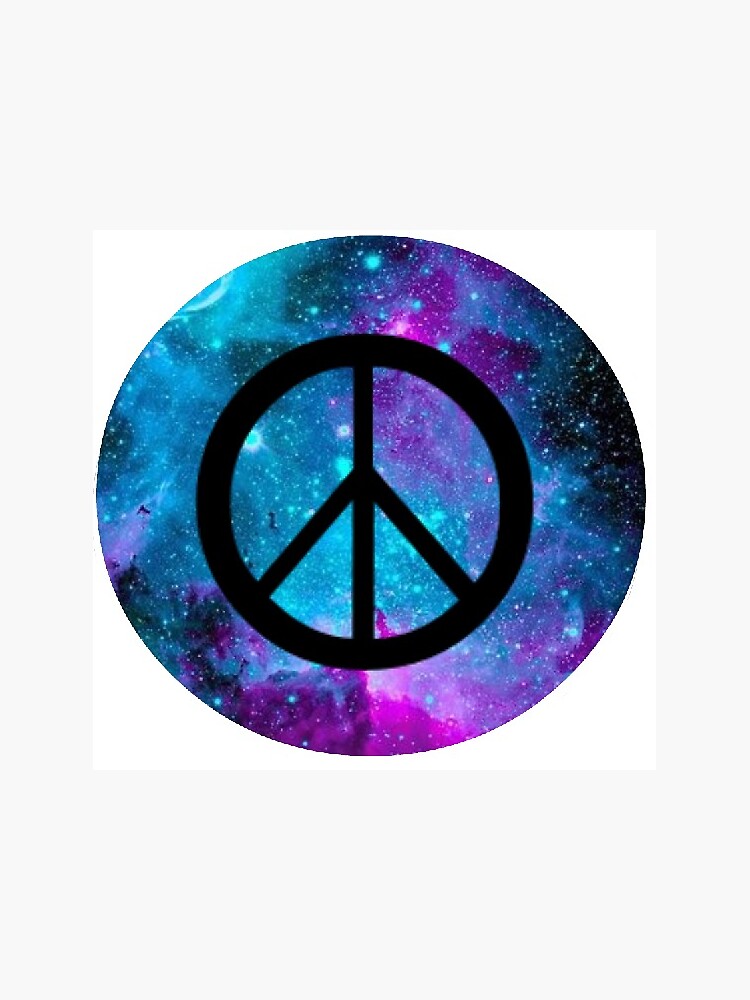 "Galaxy themed peace sign" Sticker for Sale by BethKatieGrace | Redbubble