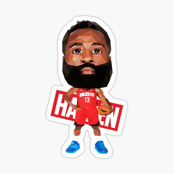 "Harden Low Poly Pop" Sticker for Sale by pxlG | Redbubble