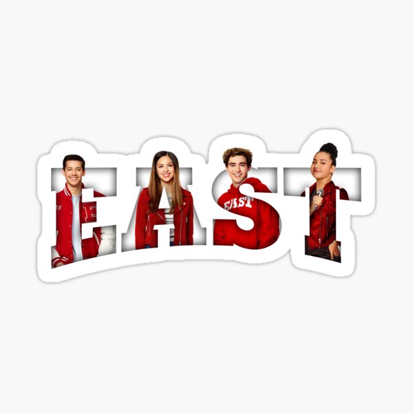"EAST HIGH: EJ, Nini, Ricky, Gina (HSMTMTS)" Sticker for Sale by ...