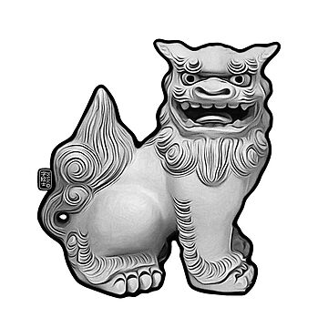 "Shisa (right)" Sticker for Sale by 73553 | Redbubble