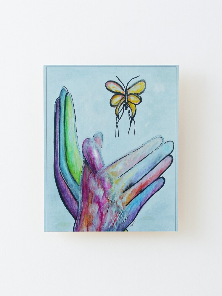 "American Sign Language BUTTERFLY" Mounted Print by EloiseArt | Redbubble